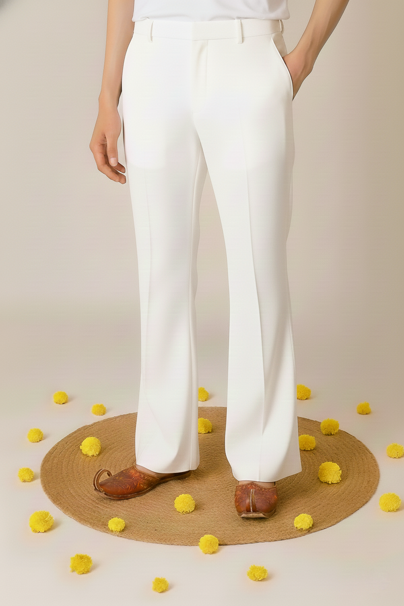 WHITE BELL BOTTOM PAJAMA FOR MEN – shriimant